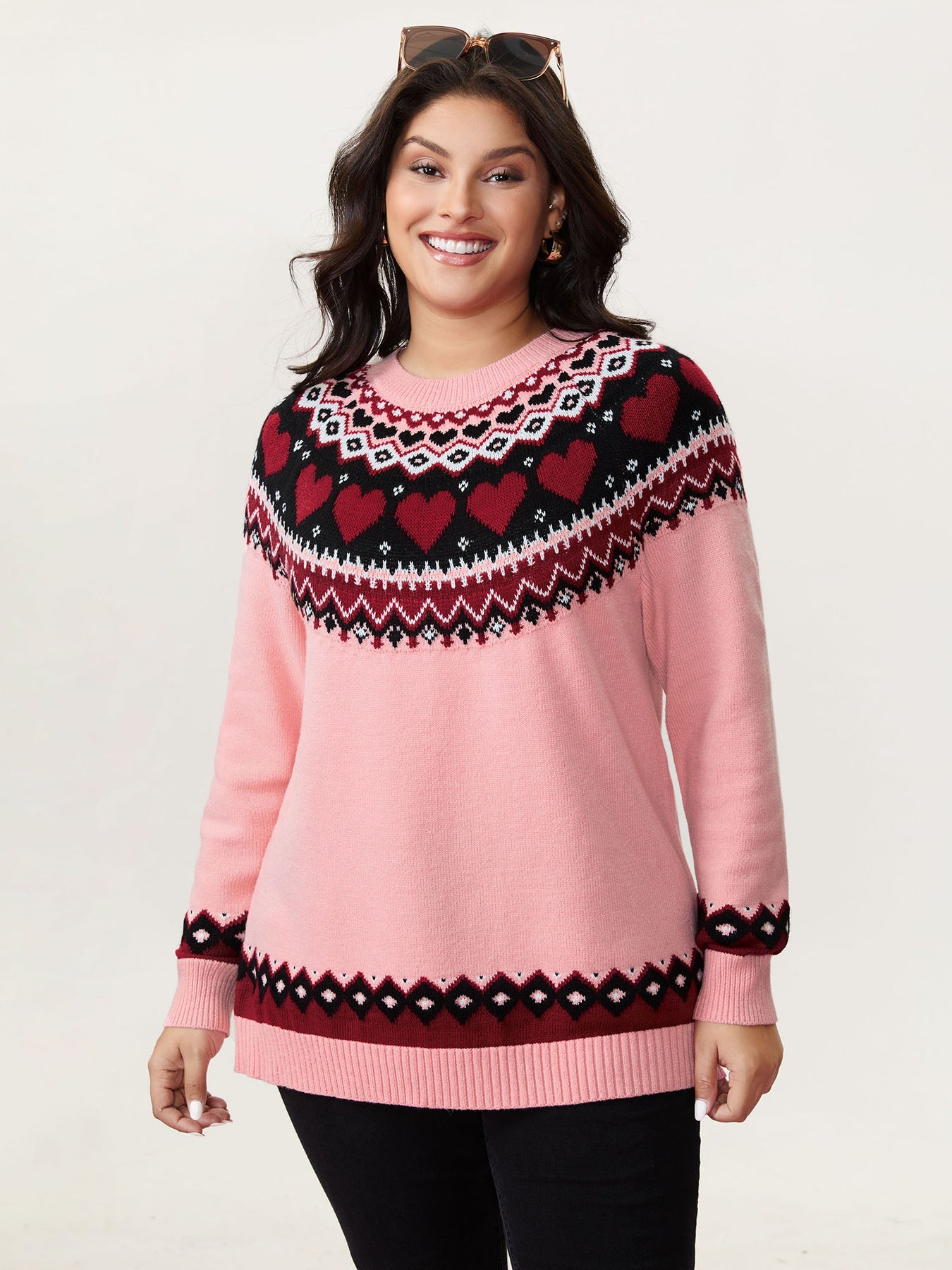 Fair-Isle Love Jacquard Pullover – BloomChic-AU