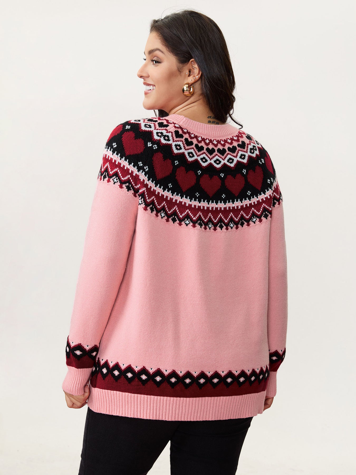 Fair-Isle Love Jacquard Pullover – BloomChic-AU